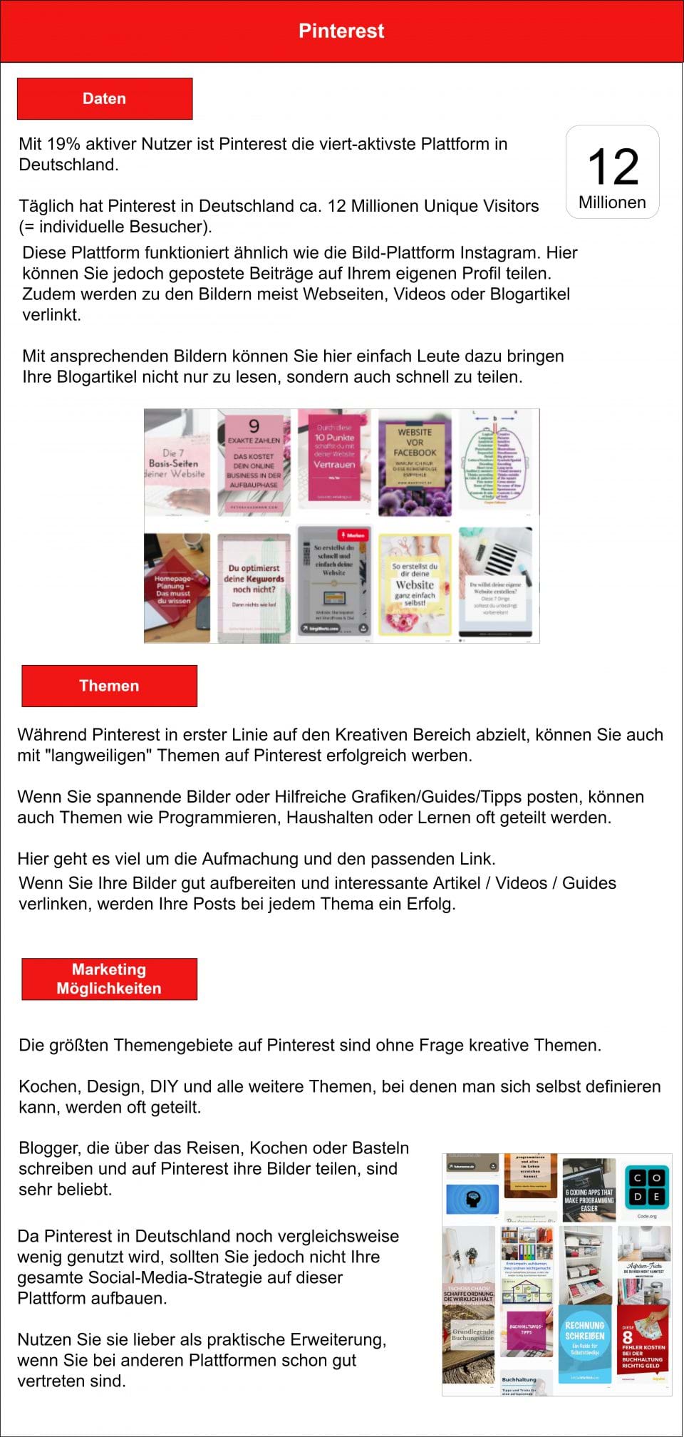 infografik-pinterest-social-media-marketing | Professionelle Websites ...